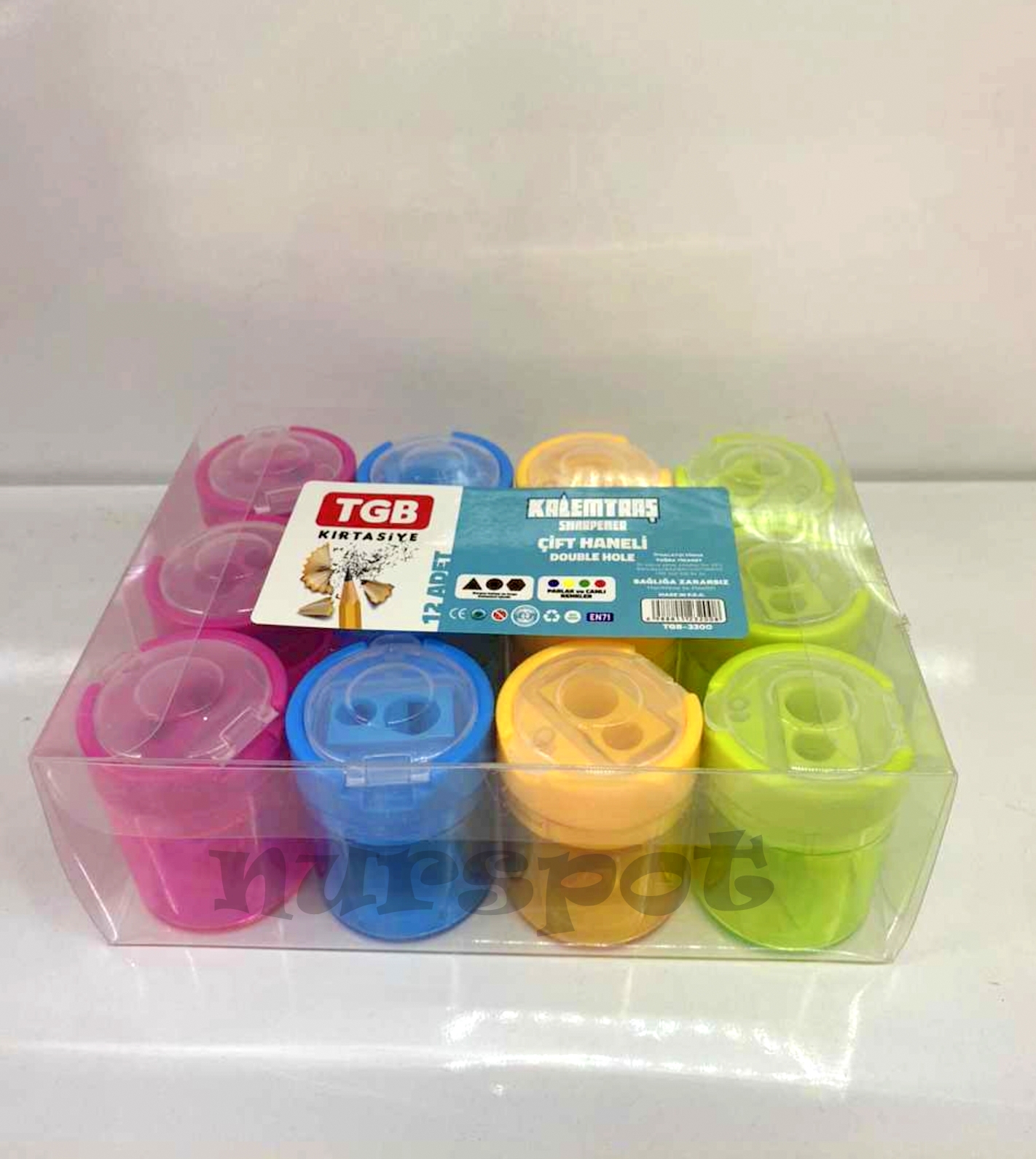 toptan kalemtraş çift hazneli kapaklı model