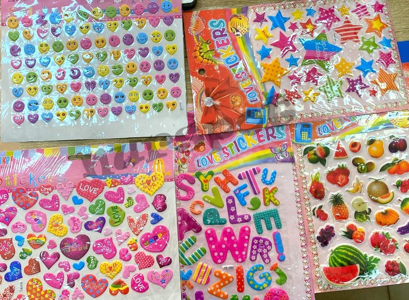 toptan sticker orta boy 29*18 ebatlı kabartmalı 8017